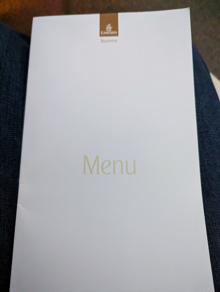 How good was the food served on Emirates Airlines business class from ...